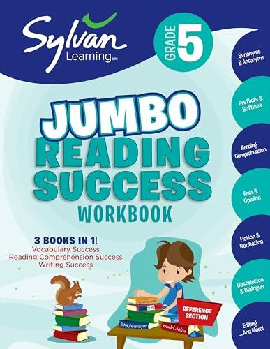 Sylvan Learning 5th Grade Jumbo Reading Success Workbook: 3 Books in 1 ...